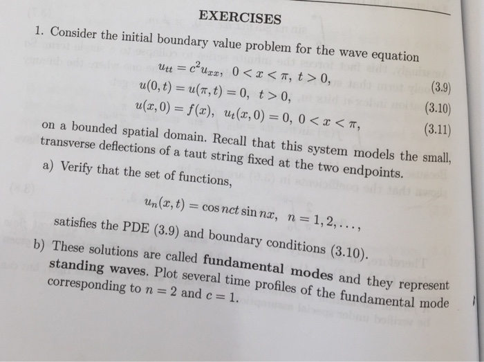 Solved Exercises 1 Consider The Initial Boundary Value