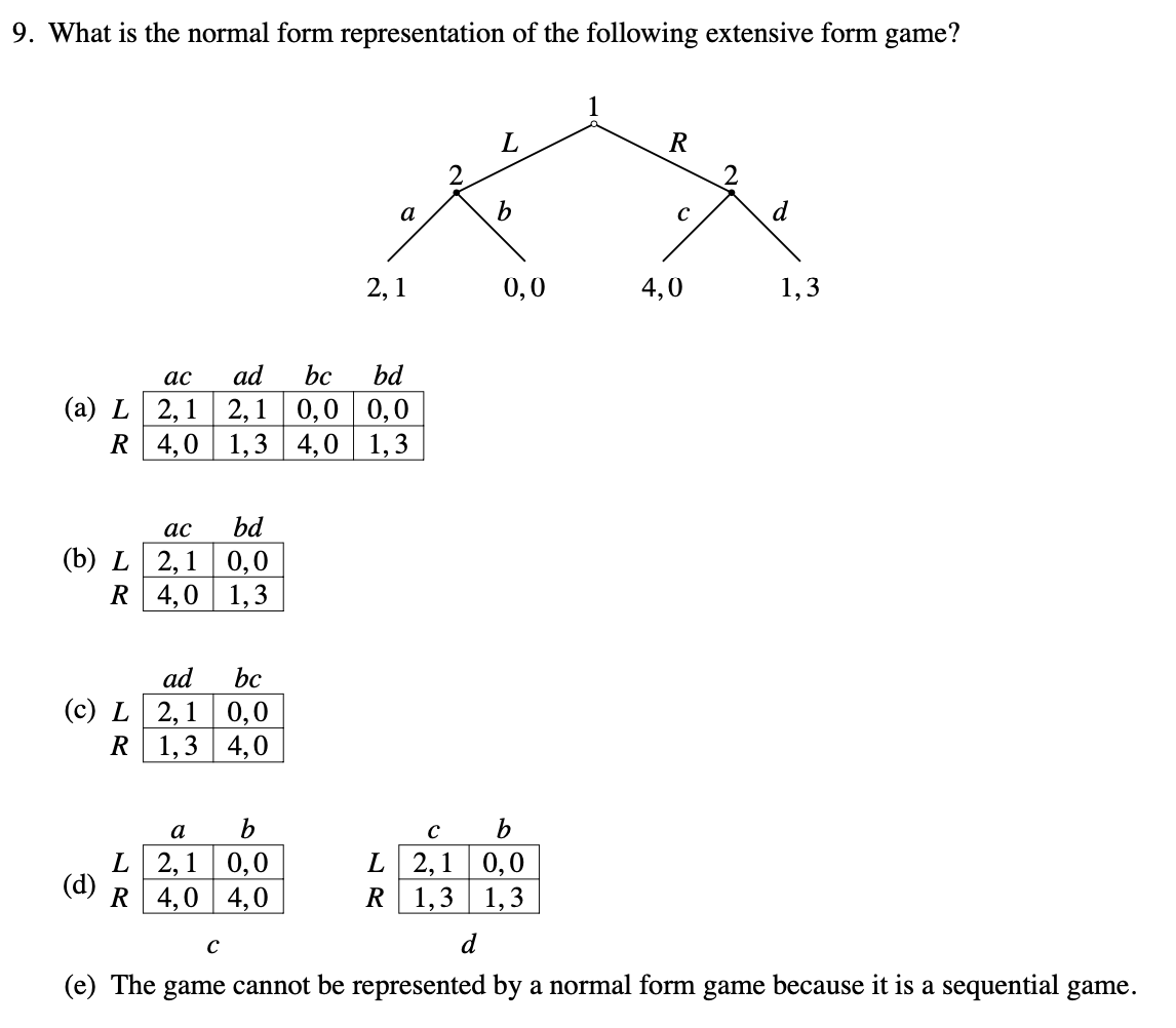 Solved 9. What is the normal form representation of the | Chegg.com