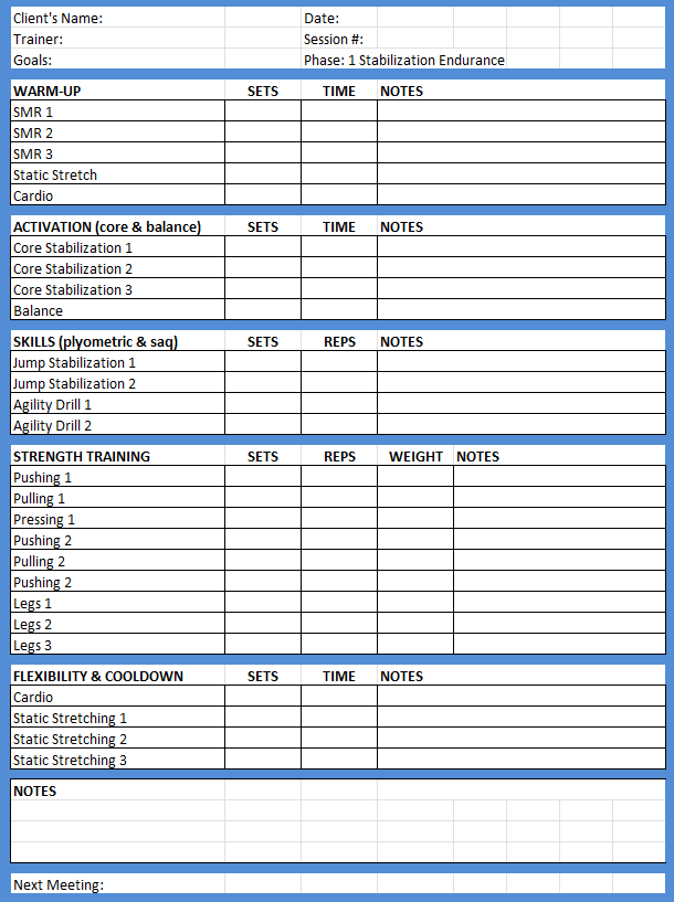 This workout should follow NASM's phase 2 | Chegg.com