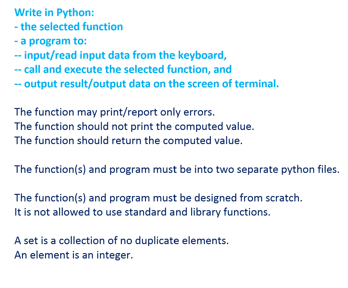 Solved Use the following function is_element (E,S) ﻿true if | Chegg.com