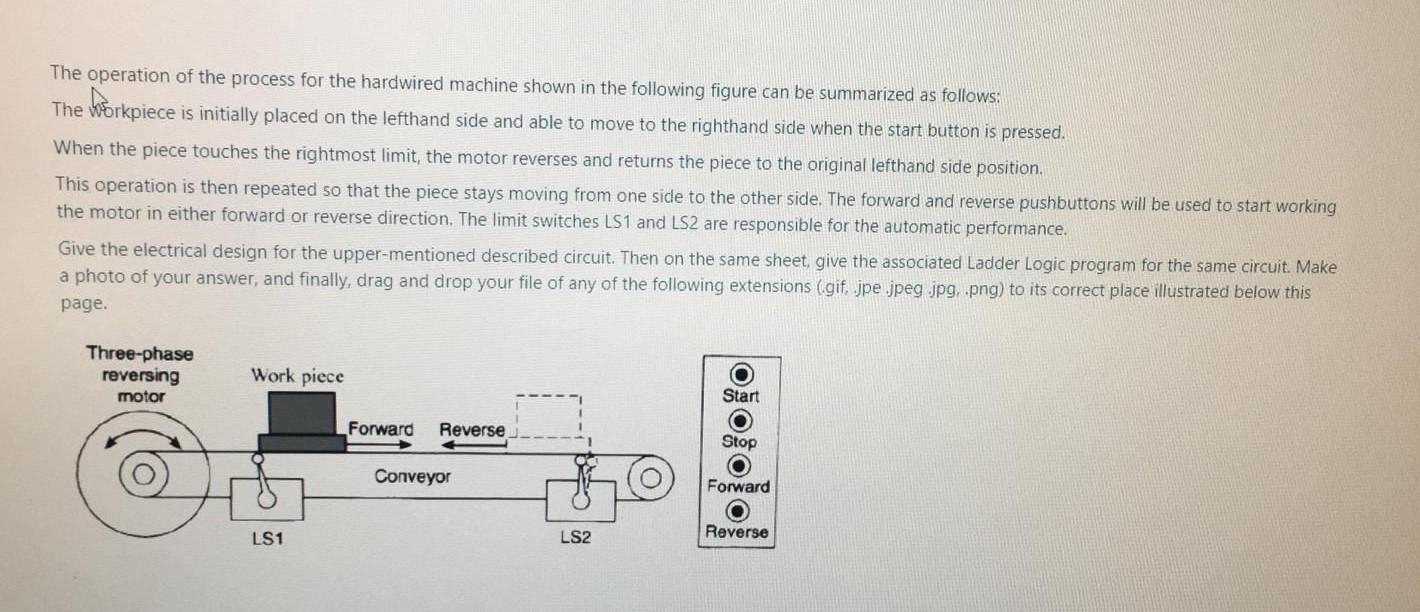 Solved The operation of the process for the hardwired | Chegg.com