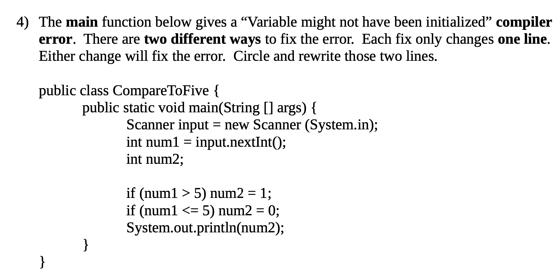 Solved 4 The Main Function Below Gives A Variable Mig
