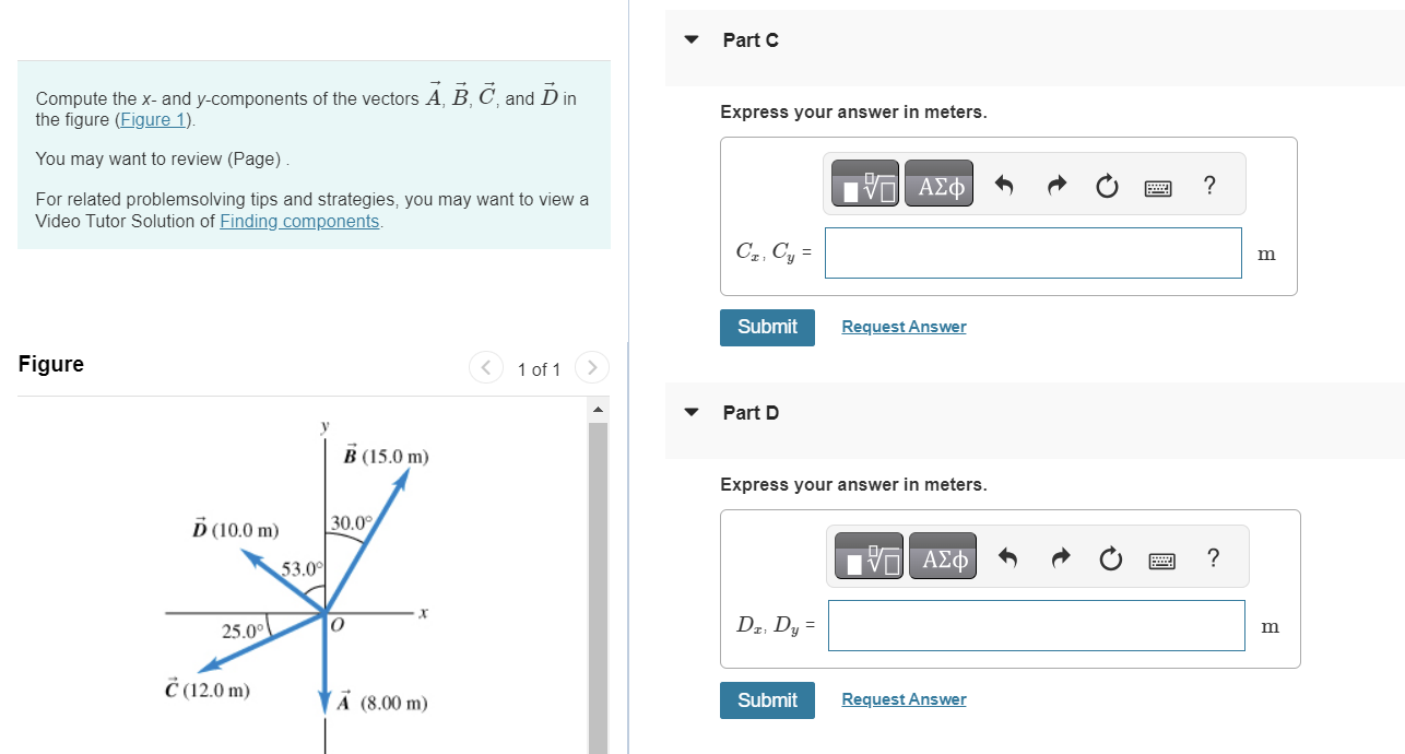 Solved Compute the x - and y-components of the vectors | Chegg.com
