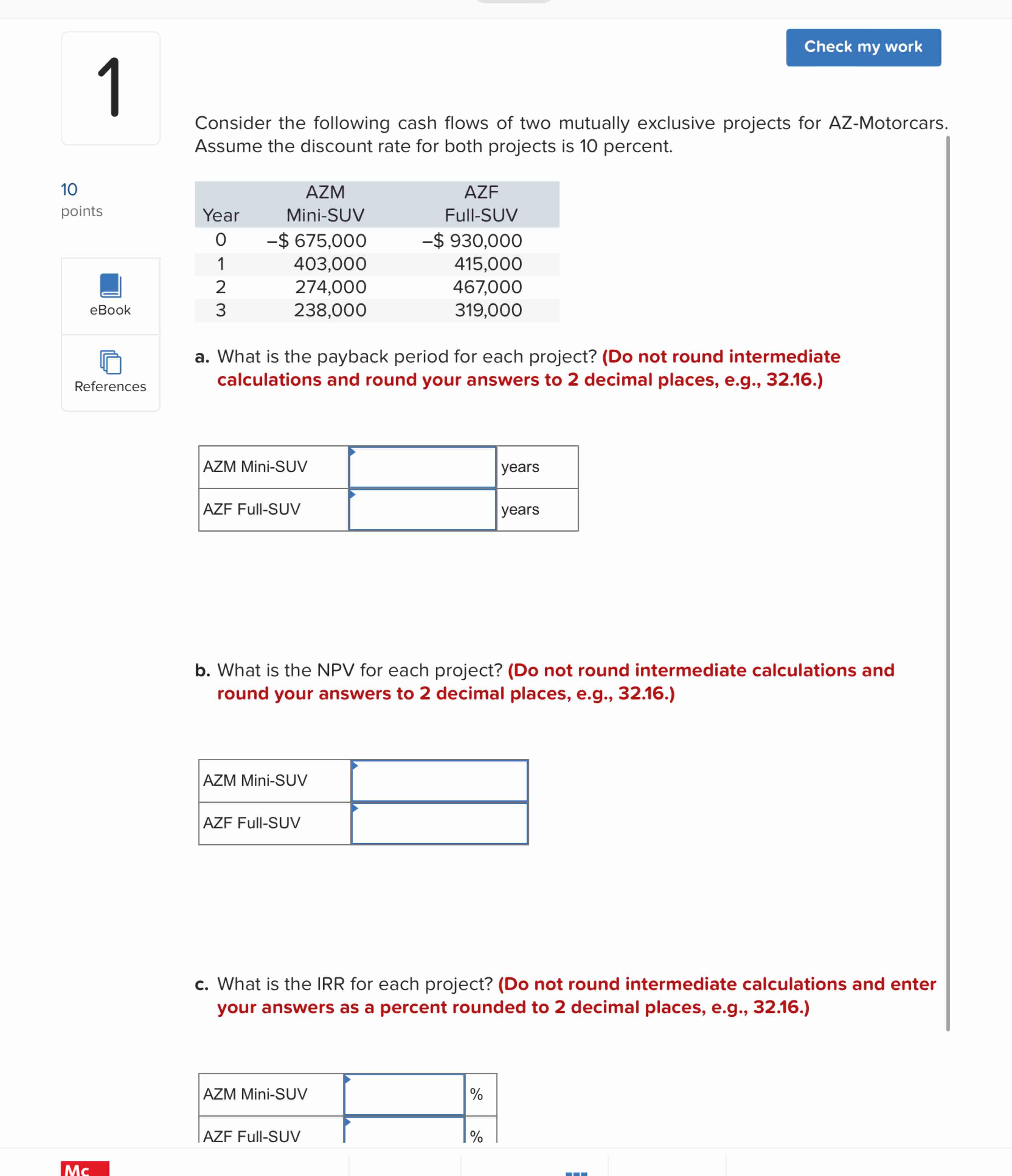 Solved Show me the steps to solve Problem 5-16 ﻿Comparing | Chegg.com