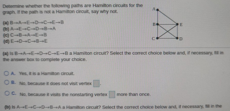 Solved Determine whether the following paths are Hamilton | Chegg.com