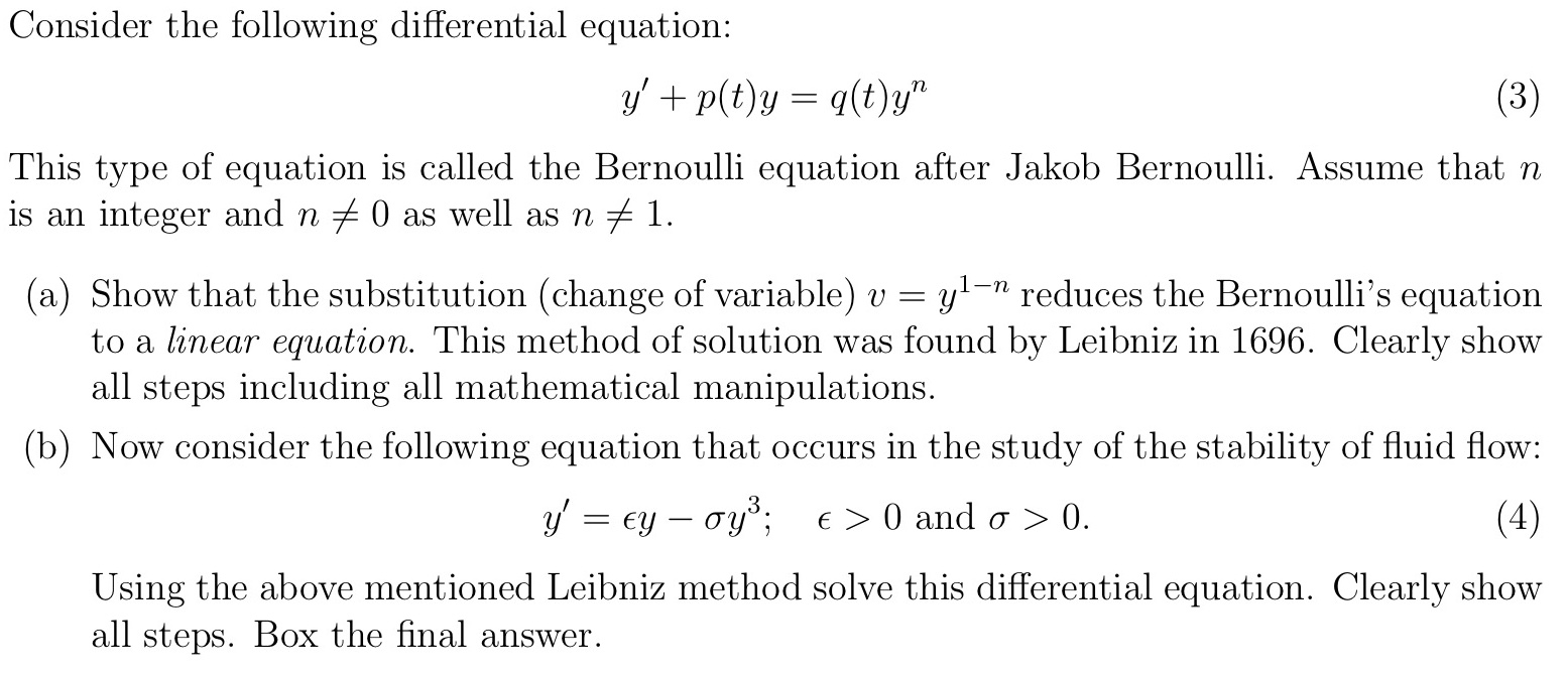 Solved Consider the following differential equation: y + | Chegg.com
