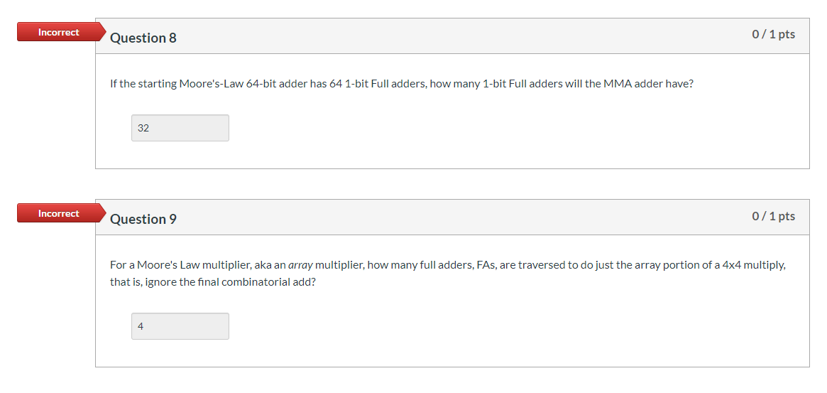 I've got these questions wrong. What is the correct | Chegg.com