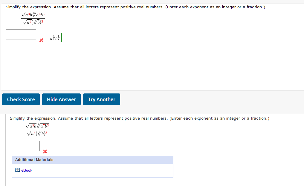 Solved Simplify the expression. Assume that all letters | Chegg.com