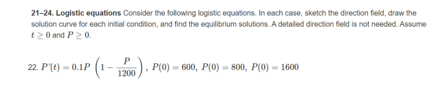 Solved 21-24. Logistic equations Consider the following | Chegg.com