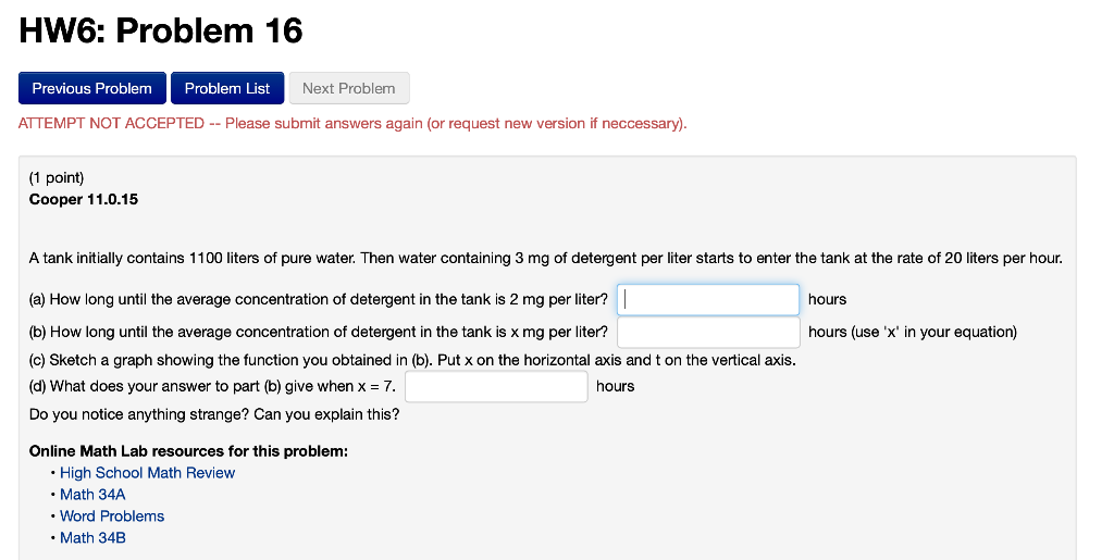 Solved HW6: Problem 16 Previous Problem Problem List Next | Chegg.com