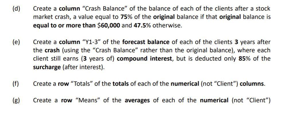 Solved 1. Using Microsoft Excel, OpenOffice Calc or Google | Chegg.com