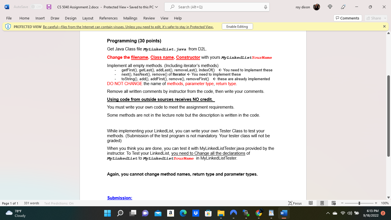 Solved Get Java Class File Mylinkedlistjava From D2l 4253