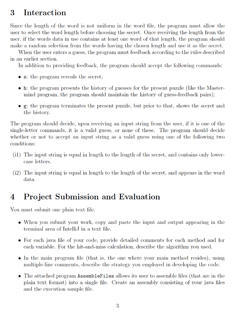 Solved **JAVA ONLY** Completing this with only the 6-word | Chegg.com