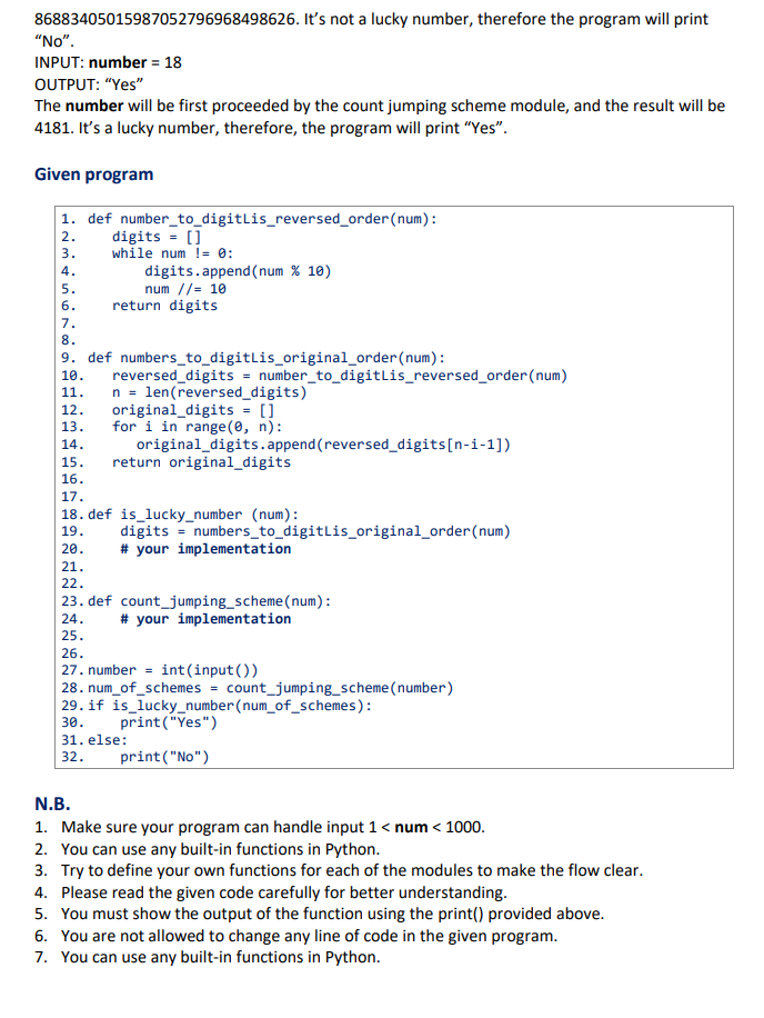 Solved Count jumping scheme The expected input of this | Chegg.com
