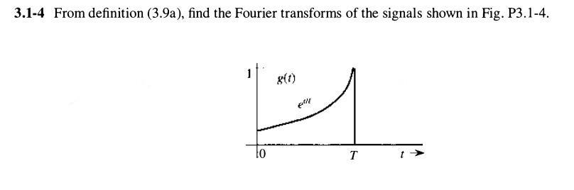 Solved 3.1-4 From definition (3.9a), find the Fourier | Chegg.com