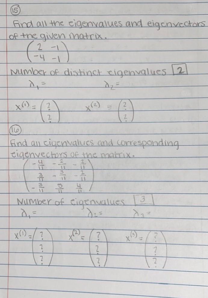 Solved Find all the eigenvalues and eigenvectors of the | Chegg.com