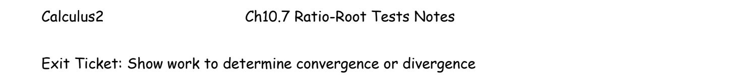 Solved Exit Ticket: Show work to determine convergence or | Chegg.com