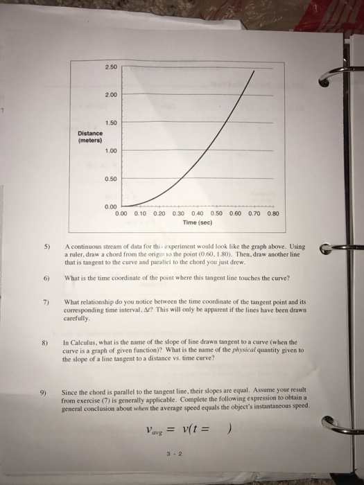 Solved Experiment 3 Acceleration Due To Gravity Name: | Chegg.com