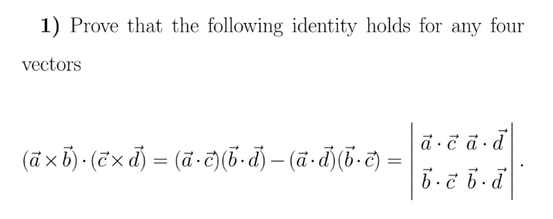 Solved 1) Prove that the following identity holds for any | Chegg.com Solved 1) Prove that the following identity holds for any | Chegg.com