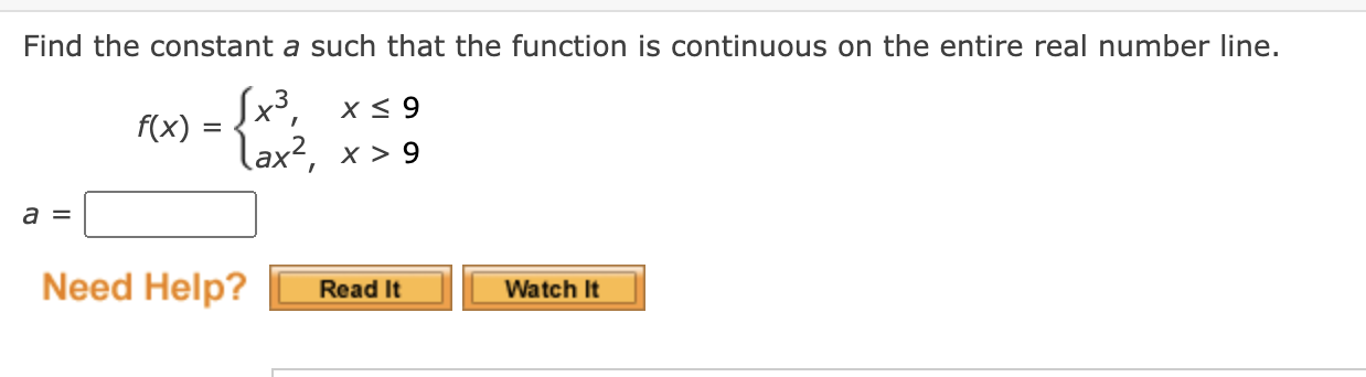 Solved Find the constant a such that the function is | Chegg.com
