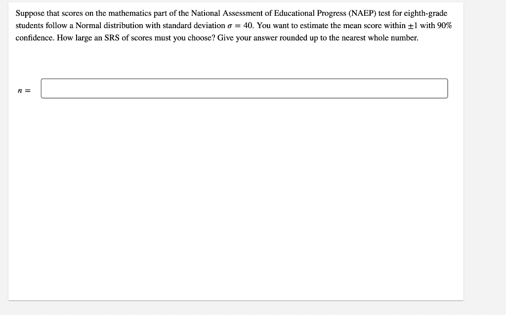 Solved Suppose that scores on the mathematics part of the | Chegg.com