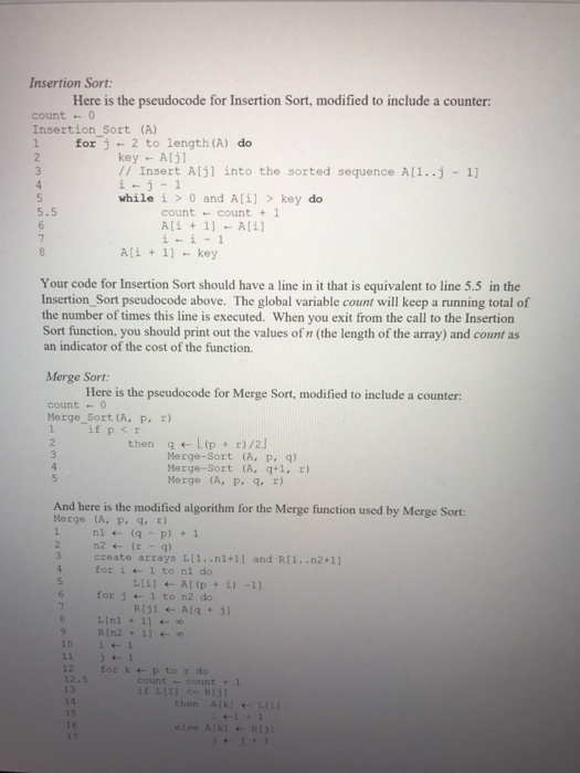 Solved Introduction: Sorting routines are among the most | Chegg.com