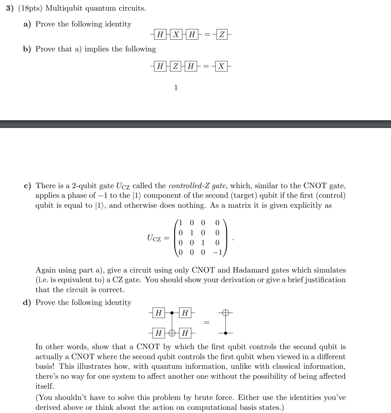 Solved −H−X−H−=−Z b) Prove that a) implies the following | Chegg.com