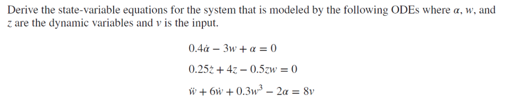 Solved Derive the state-variable equations for the system | Chegg.com