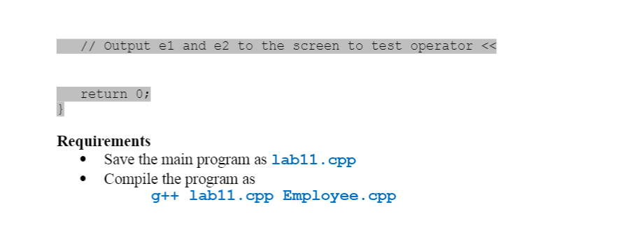 Solved I have pasted the Employee.h and the Employee.cpp | Chegg.com
