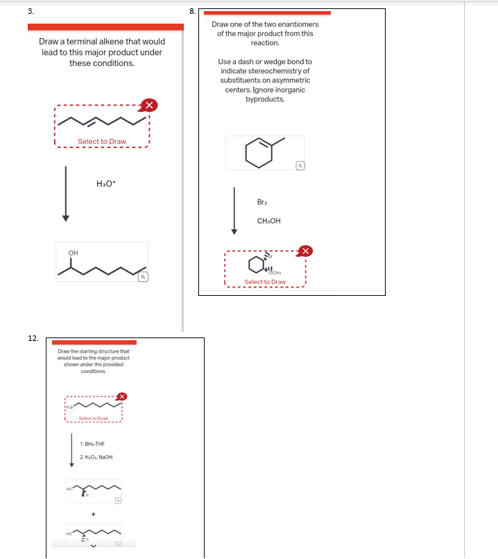 Solved Draw a terminal alkene that wouldlead to this major | Chegg.com