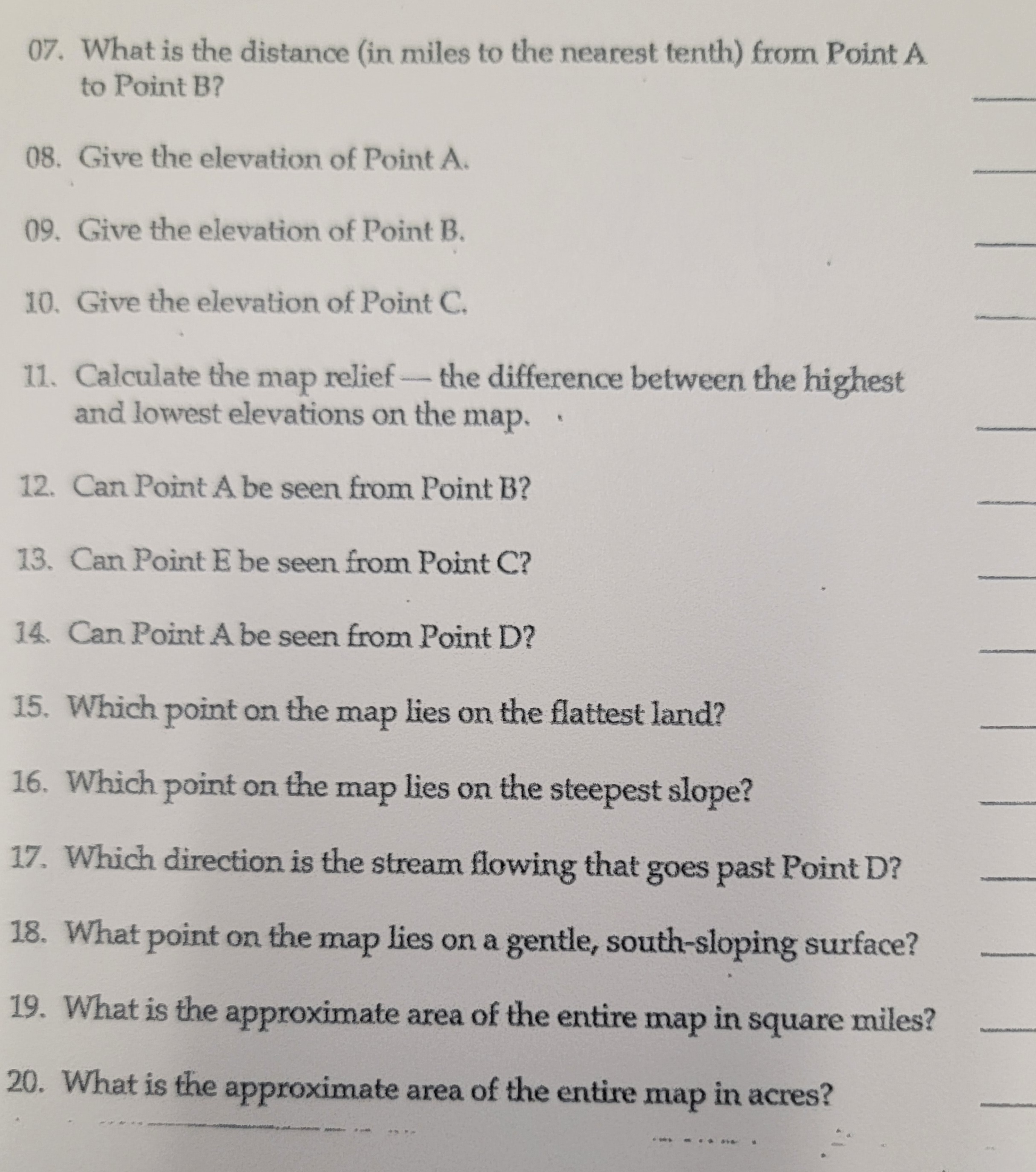 01. What is the fractional scale of the map? 02. What | Chegg.com