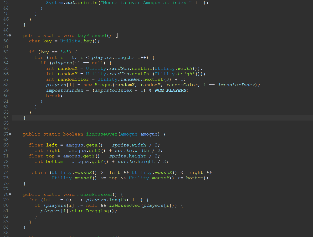 Solved About keyPressed() callback method. My code get this | Chegg.com Solved About keyPressed() callback method. My code get this | Chegg.com