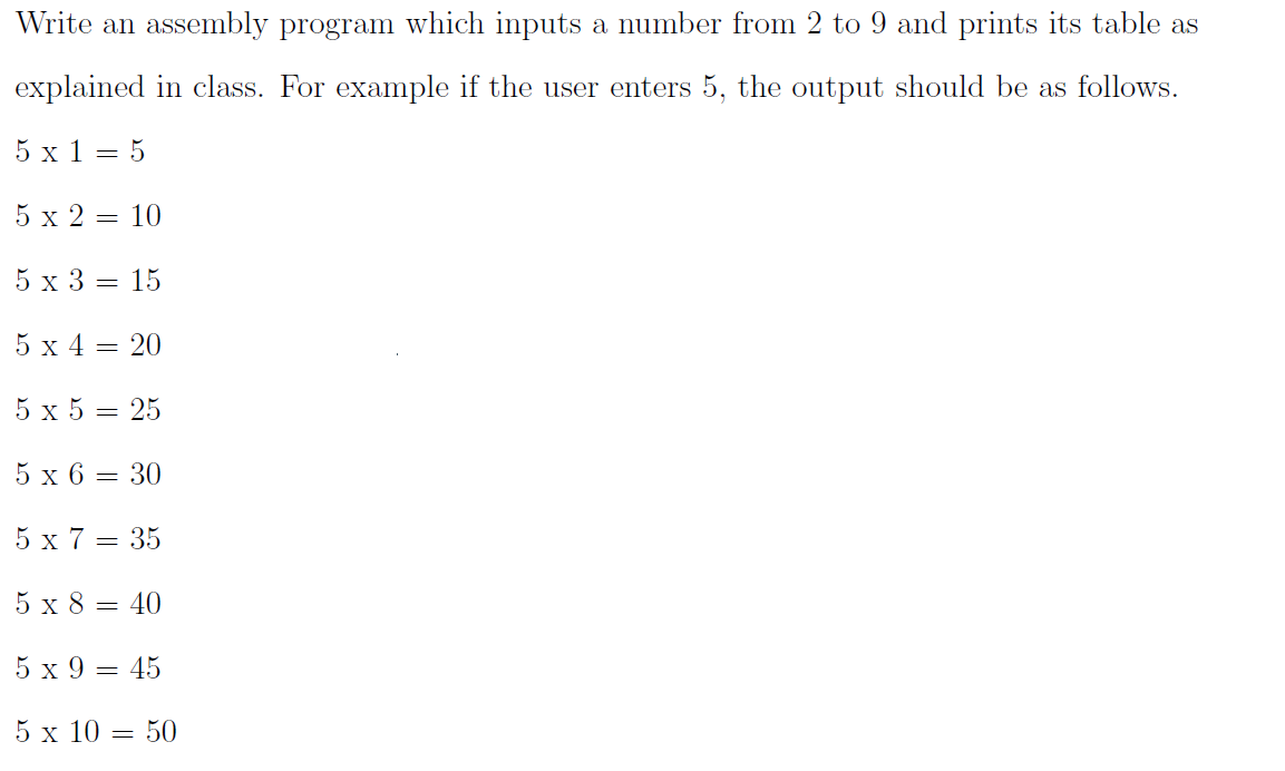 Solved Write An Assembly Program Which Inputs A Number From