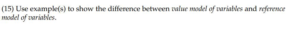 Solved (15) Use example(s) to show the difference between | Chegg.com