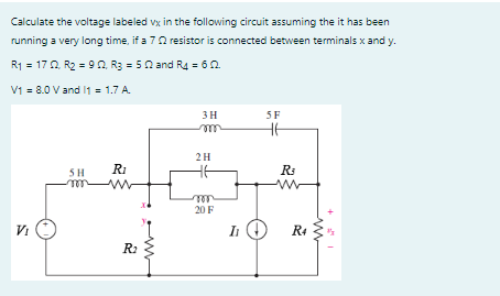 Solved Calculate the voltage labeled vx in the following | Chegg.com
