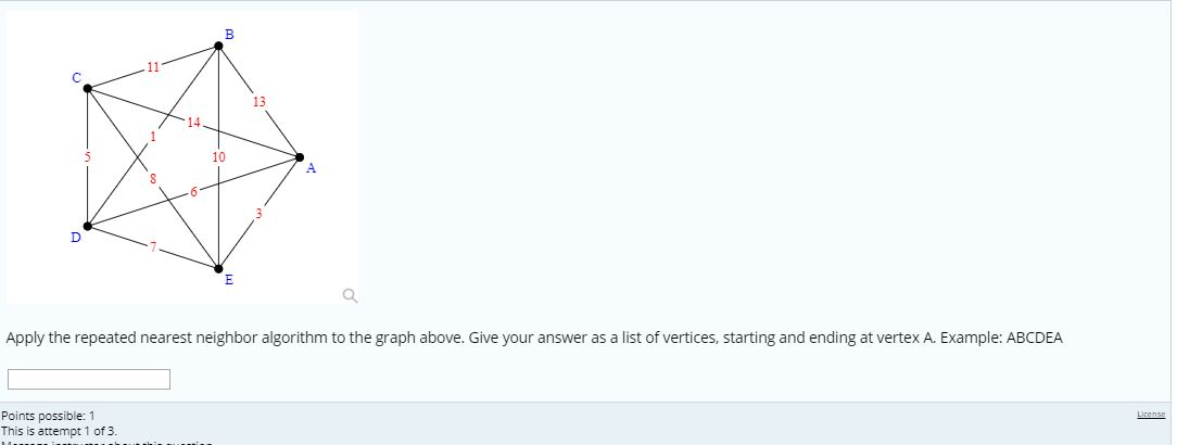 Solved Apply the repeated nearest neighbor algorithm to the | Chegg.com