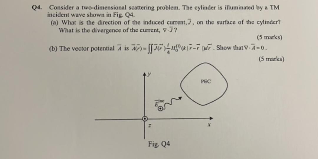 Solved Q4. Consider a two-dimensional scattering problem. | Chegg.com
