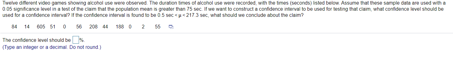 Solved Twelve different video games showing alcohol use were | Chegg.com