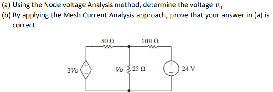 Solved (a) Using the Node voltage Analysis method, determine | Chegg.com