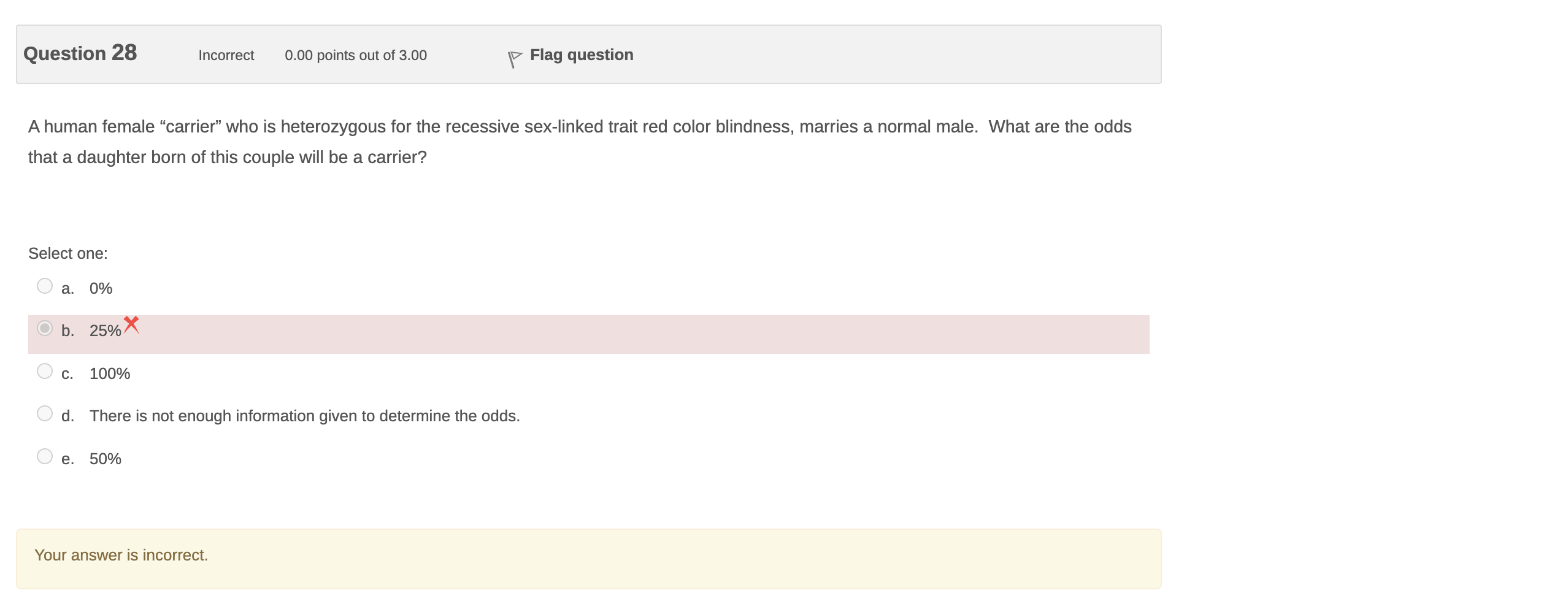 Solved A human female "carrier" who is heterozygous for the | Chegg.com