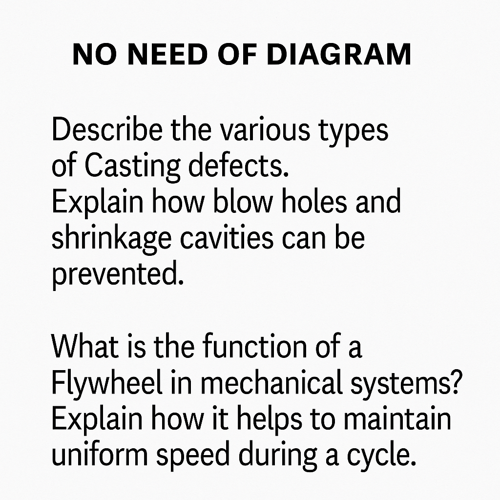 Solved Describe the various types of Casting defects.Explain | Chegg.com