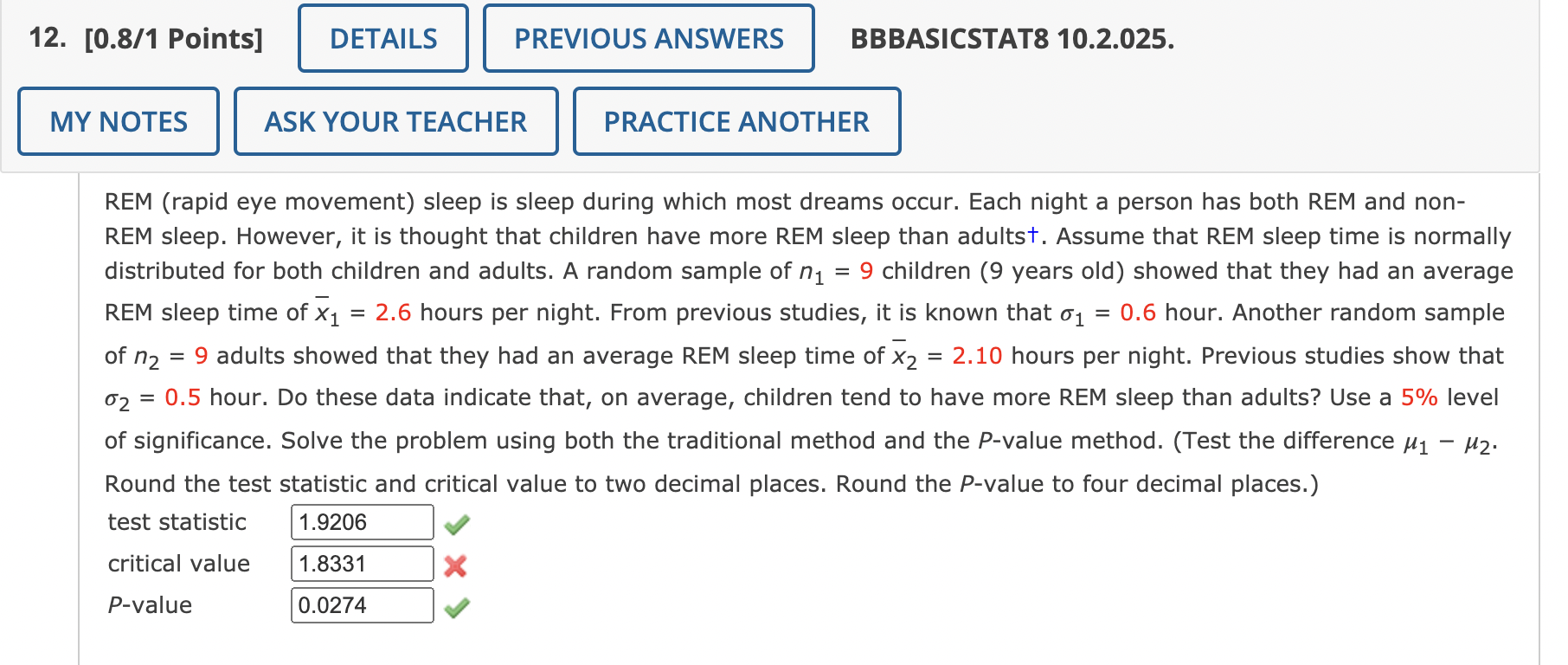 Solved 12. [0.8/1 Points] DETAILS PREVIOUS ANSWERS | Chegg.com