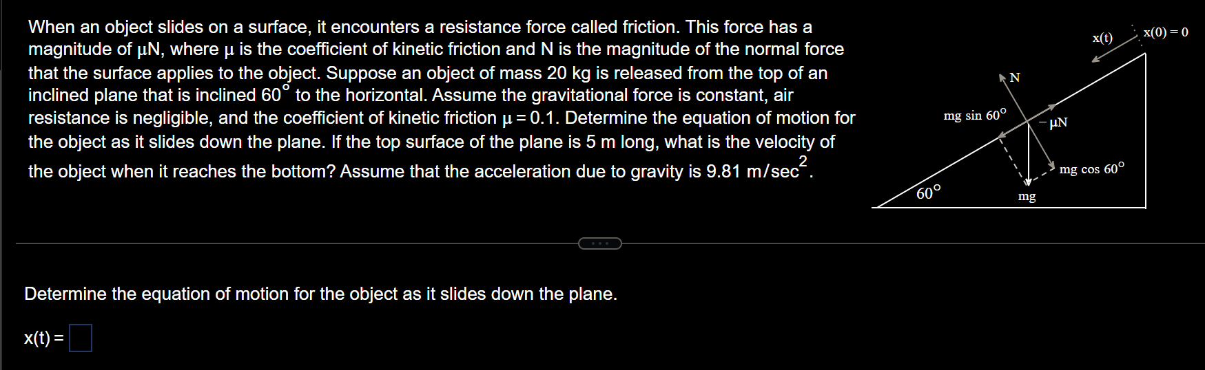 Solved When an object slides on a surface, it encounters a | Chegg.com