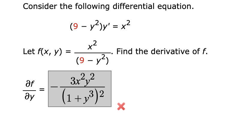 Solved Consider the following differential equation. (9 - | Chegg.com
