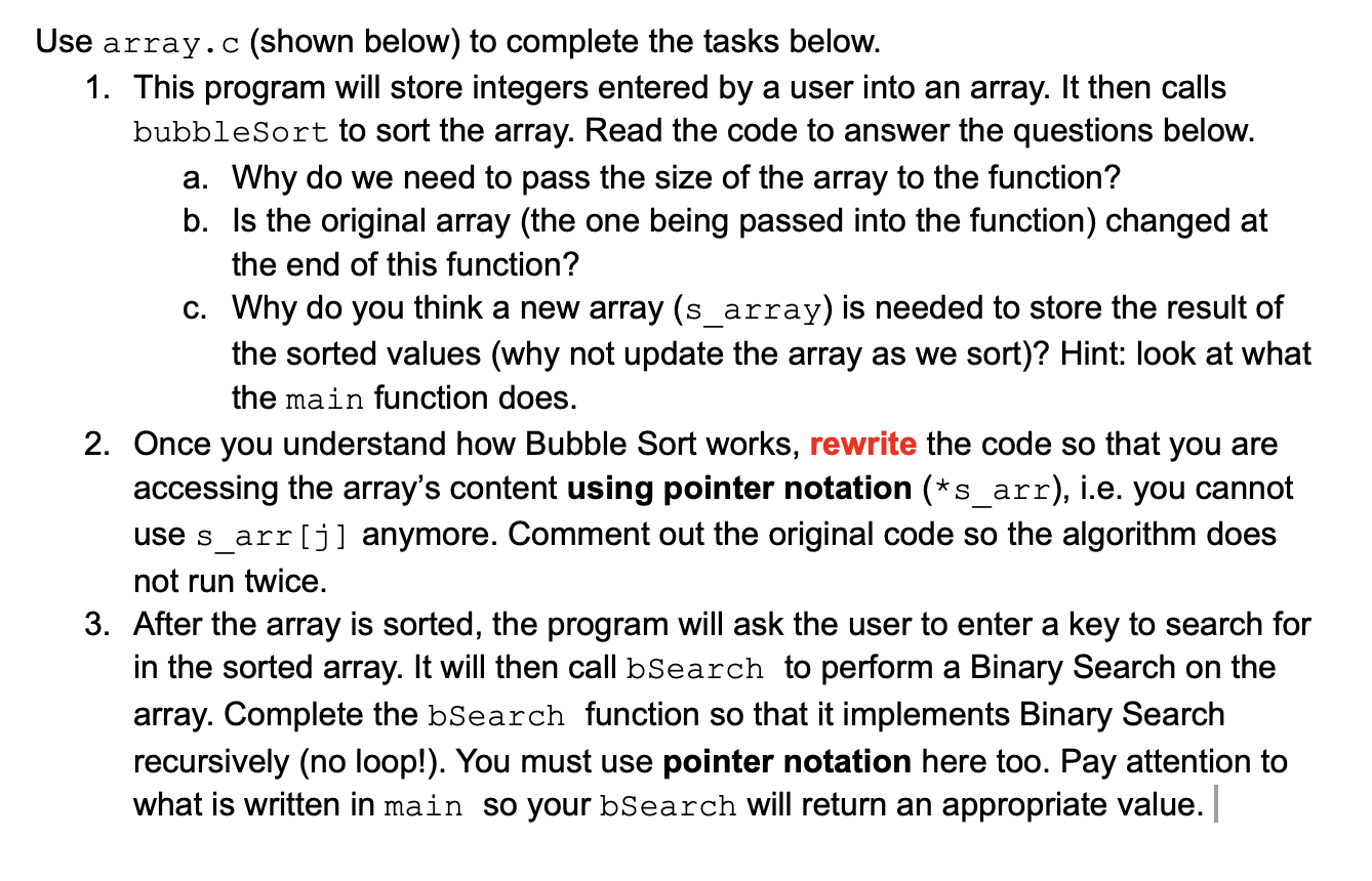 Solved Arrayc Include Include 
