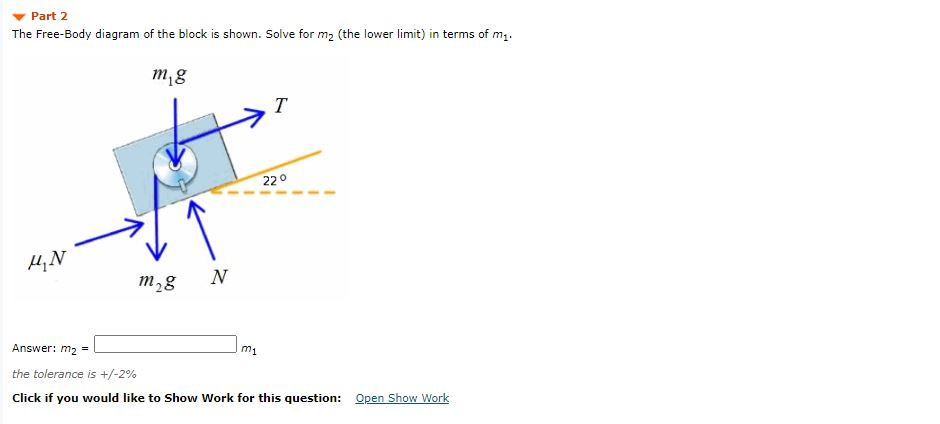 Solved Determine the range of mass m2 for which the system | Chegg.com