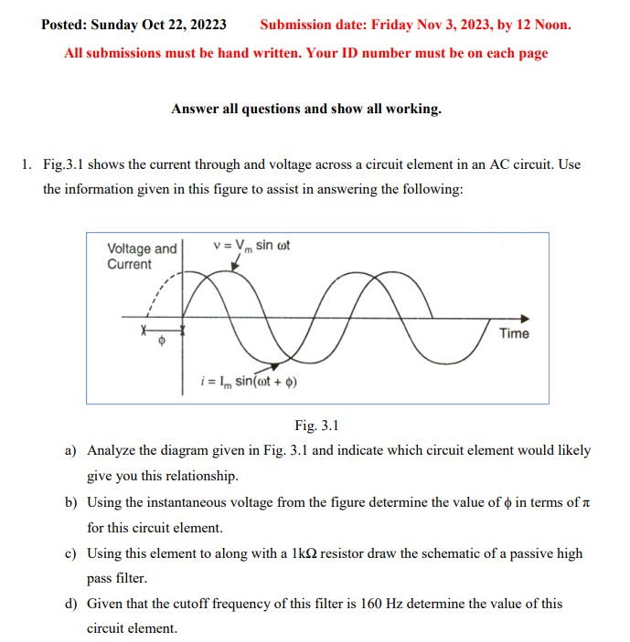 Solved Posted: Sunday Oct 22, 20223 Submission date: Friday | Chegg.com