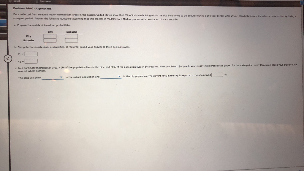 Solved Problem 16 07 Algorithmic Data Collected Om 