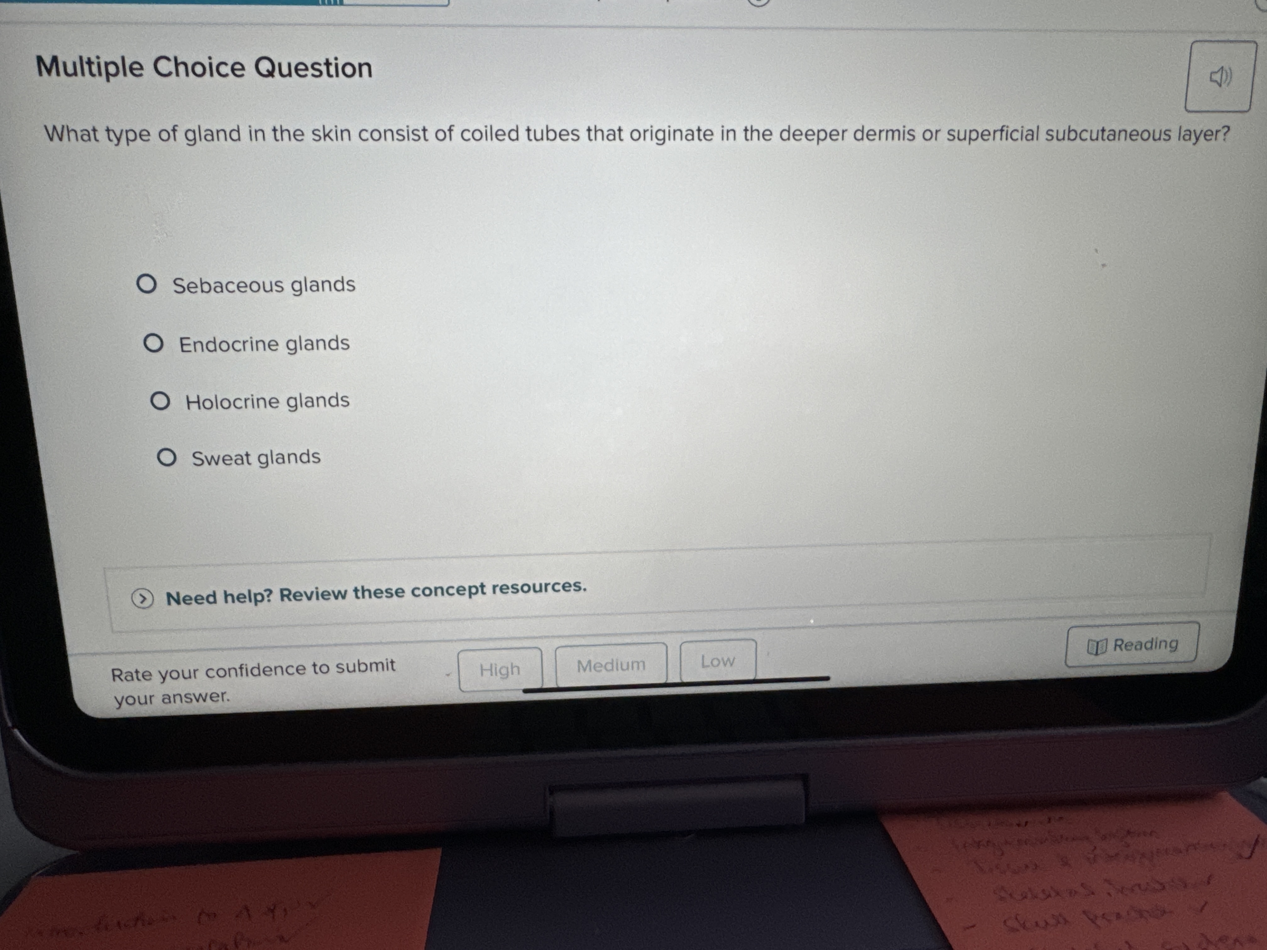 Solved Multiple Choice QuestionWhat type of gland in the | Chegg.com