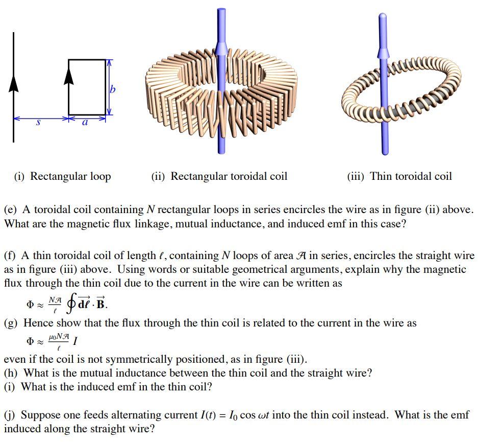 b (i) Rectangular loop (ii) Rectangular toroidal coil | Chegg.com